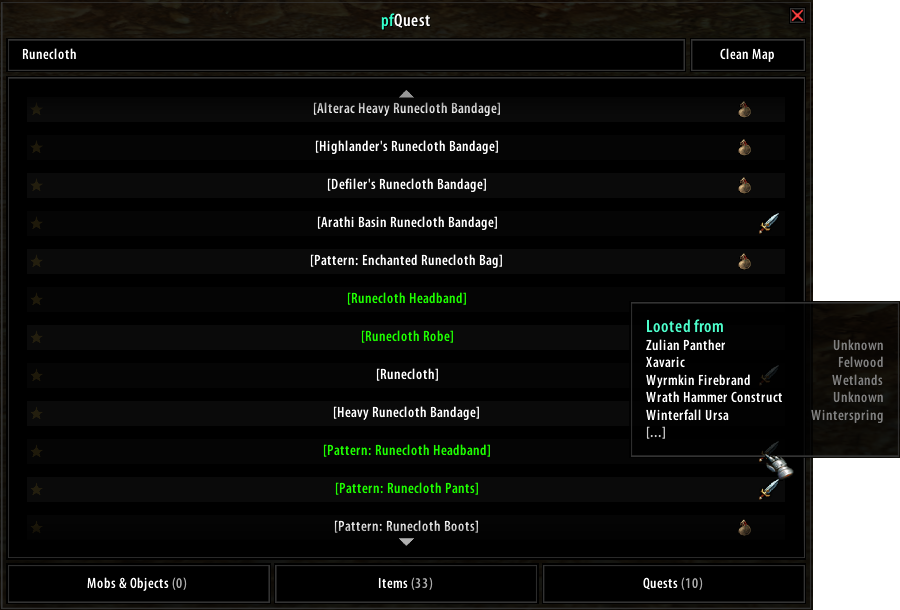 pfQuest - Splashgame Community